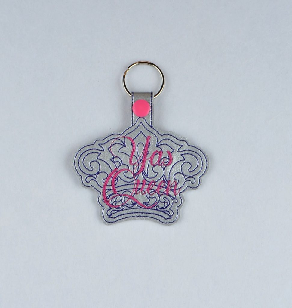 Yas Queen Crown Snap Tab Key Fob – String Theory Fabric Art