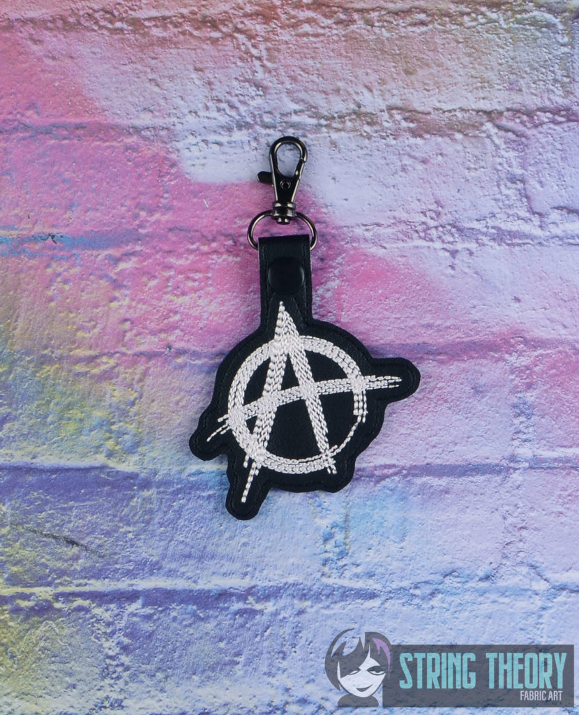 Anarchy Snap Tab Key Fob – String Theory Fabric Art