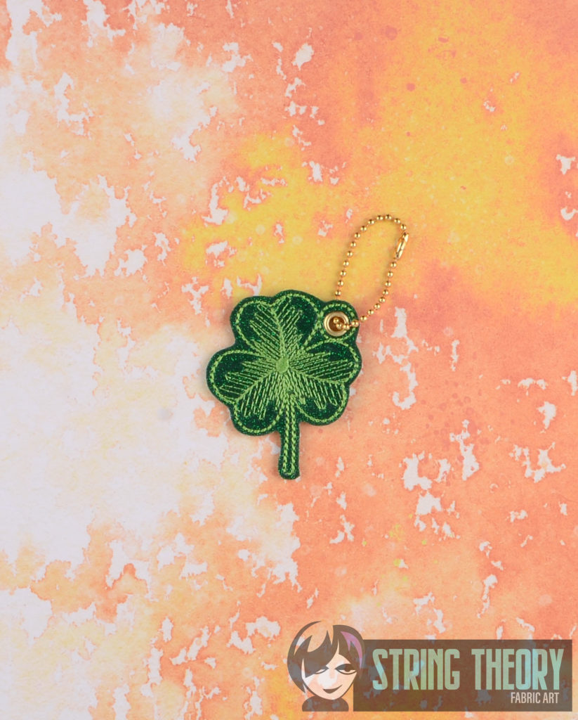 Three Leaf Clover Dangle – String Theory Fabric Art
