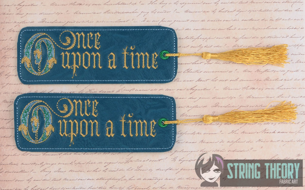 Once Upon A Time Traditional Bookmark – String Theory Fabric Art