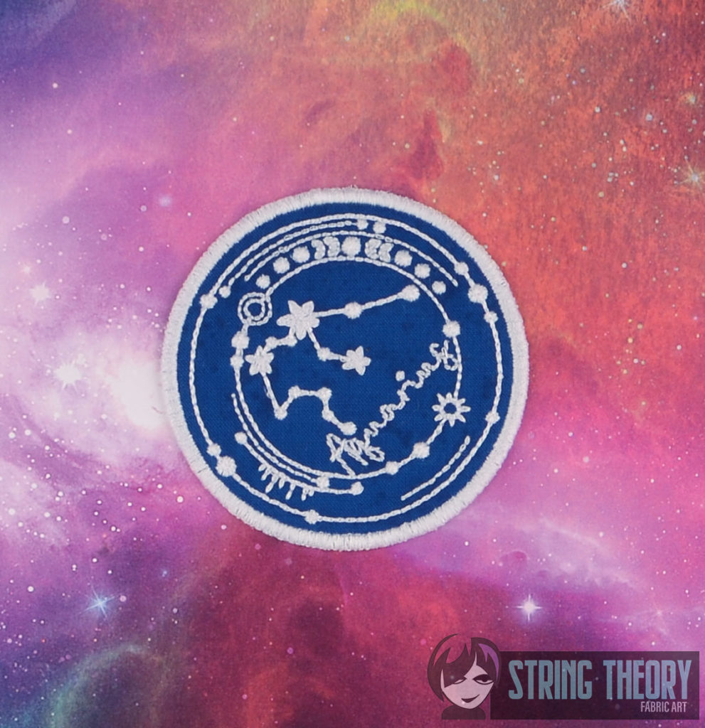 Aquarius Constellation – String Theory Fabric Art