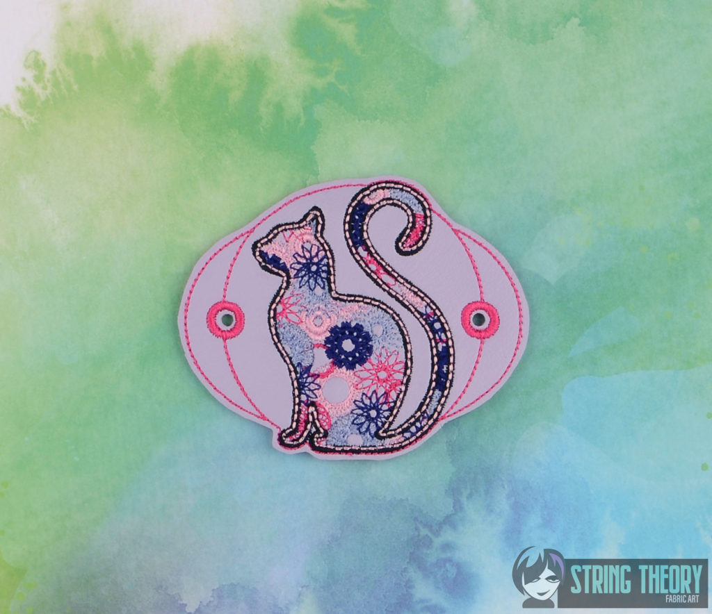 Spirograph Cat – String Theory Fabric Art