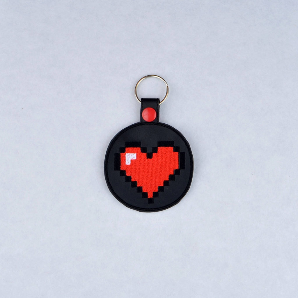 8 Bit Heart – String Theory Fabric Art