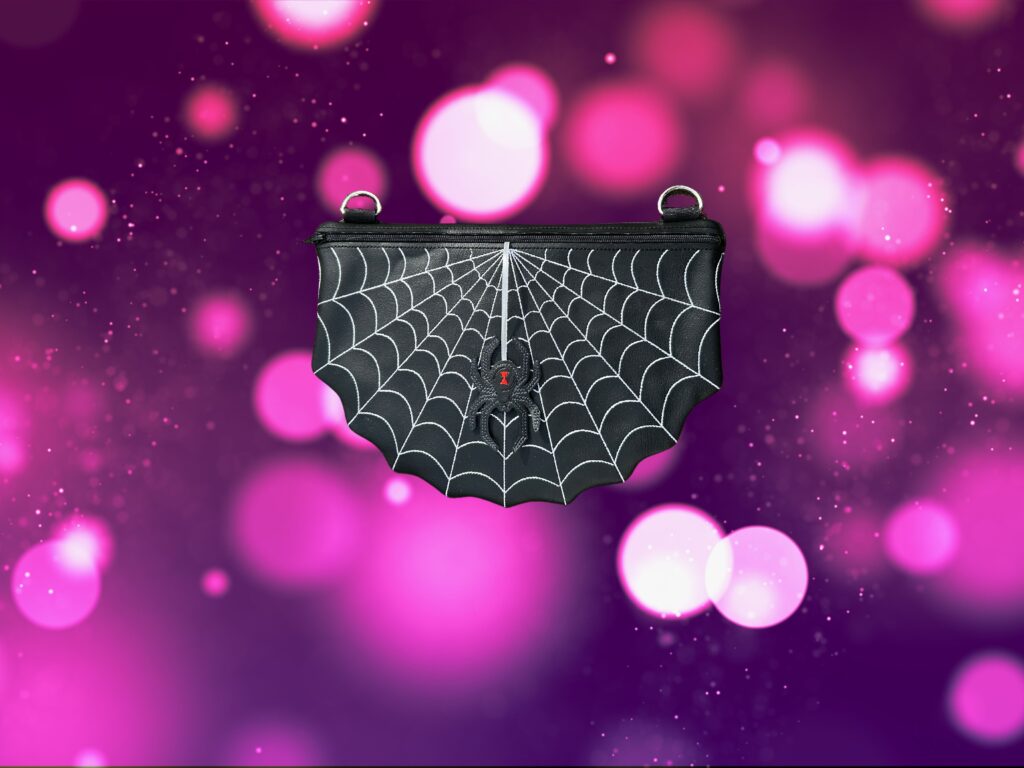 Spider Web Fully Lined Zip Bag – String Theory Fabric Art