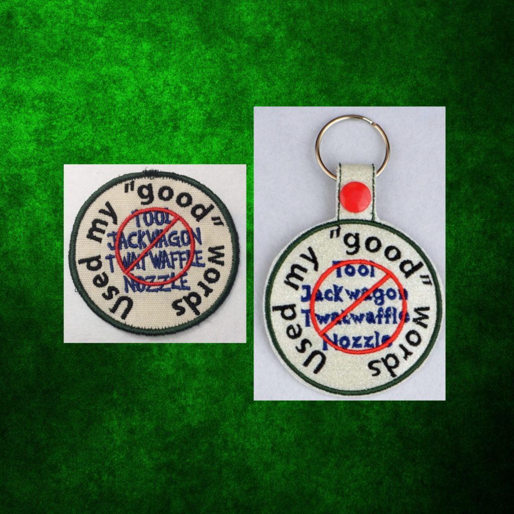 Adult Merit Badge Good Words – String Theory Fabric Art Adult Merit Badge Good Words – String Theory Fabric Art