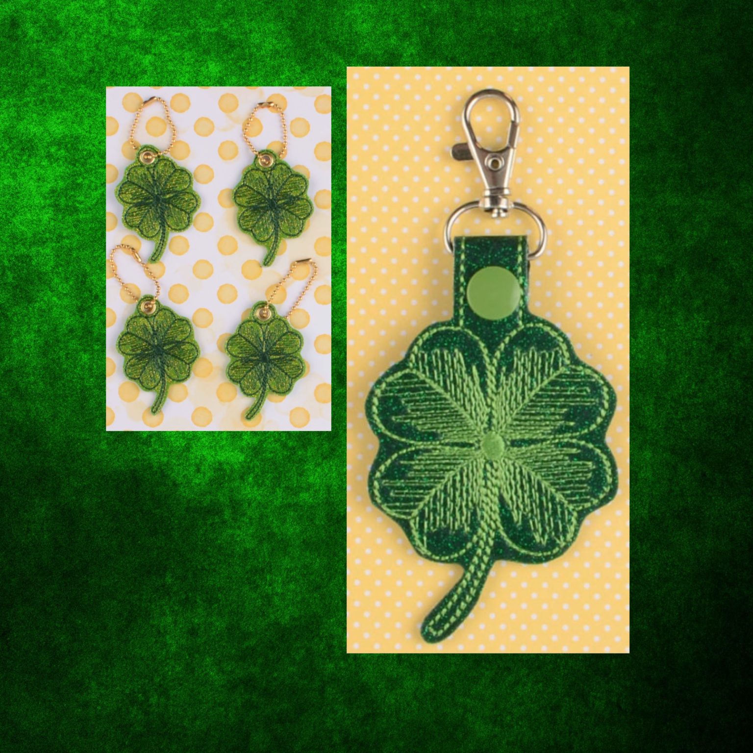 Four Leaf Clover – String Theory Fabric Art