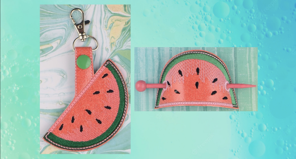 Watermelon – String Theory Fabric Art