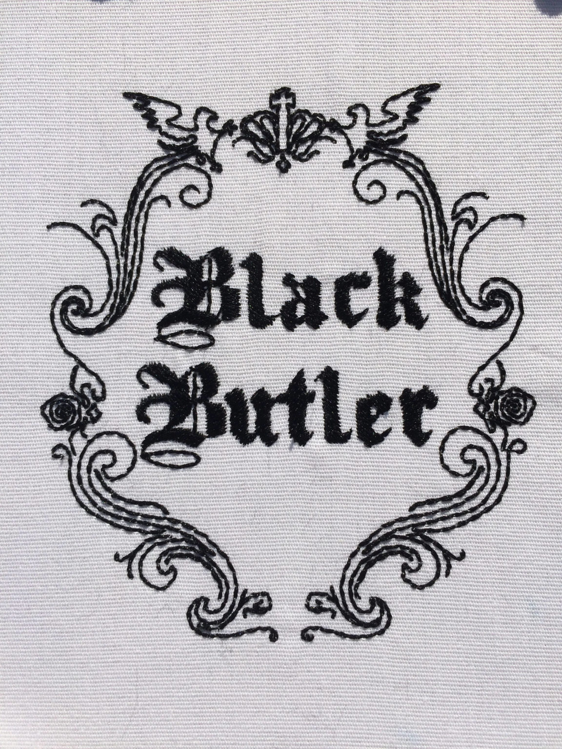 Black Butler Seal – String Theory Fabric Art