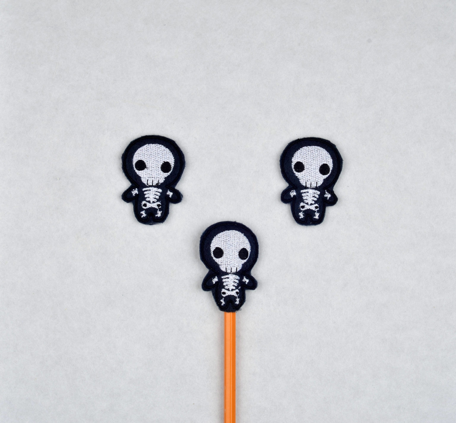 Chibi Skeleton – String Theory Fabric Art