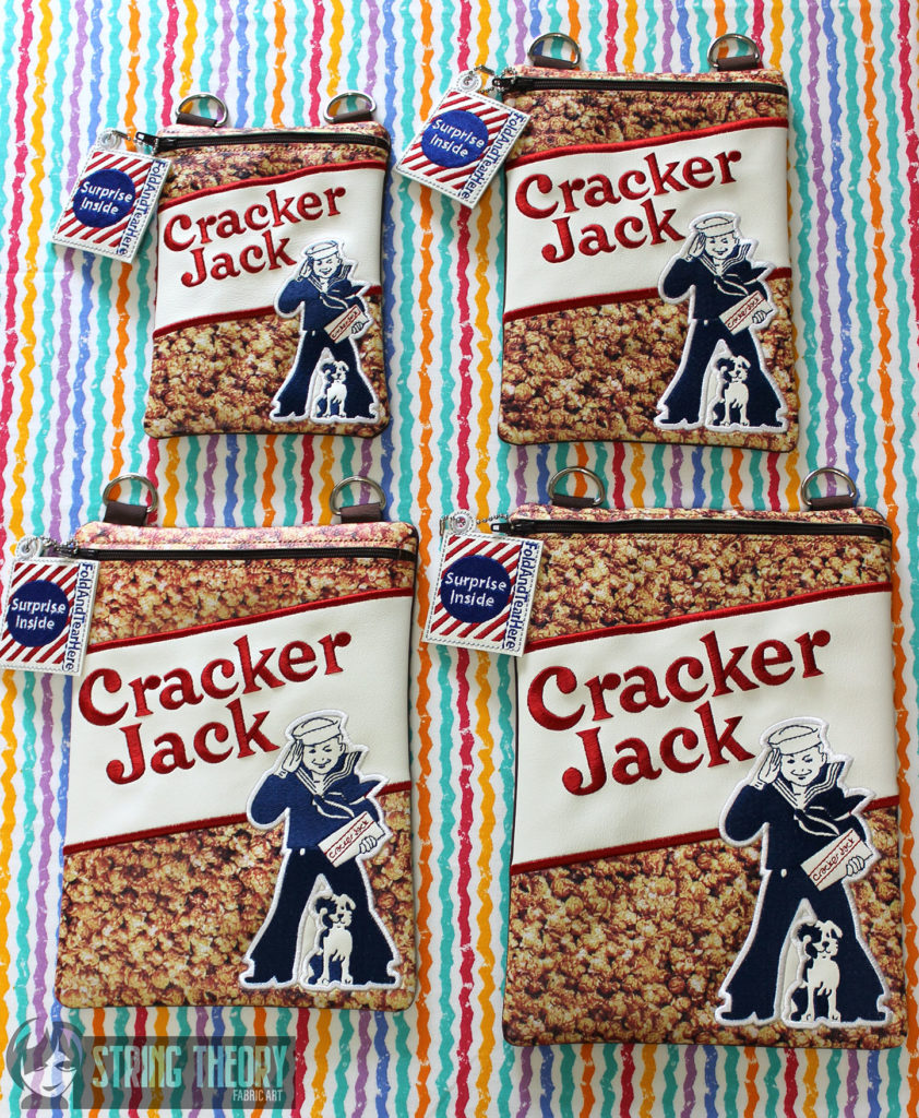 Cracker Jack Fully Lined Zip Bag with Surprise Inside Dangle – String ...