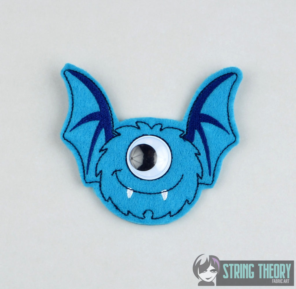 Googly Eye Monster 4 – String Theory Fabric Art