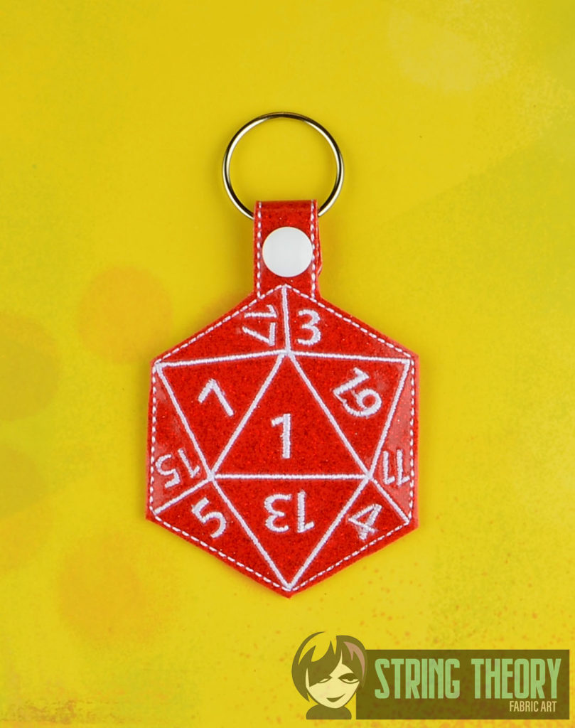 D&D D20 Critical Fail – String Theory Fabric Art