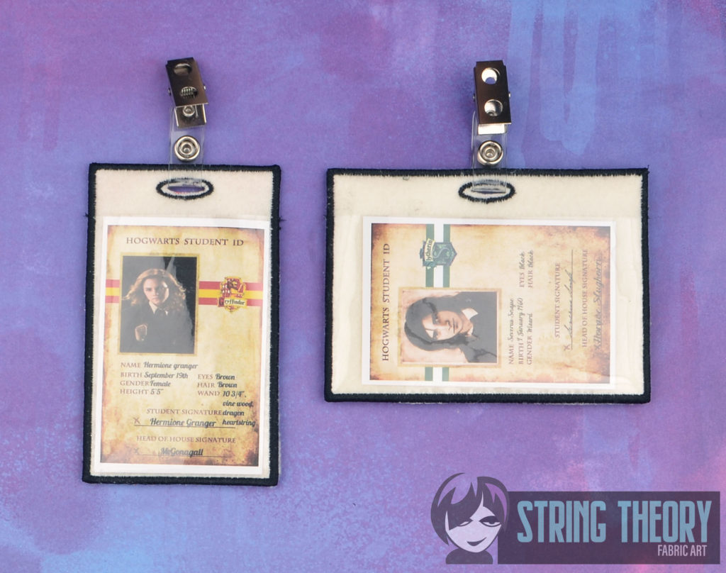 Blank ID Badge Holder – String Theory Fabric Art
