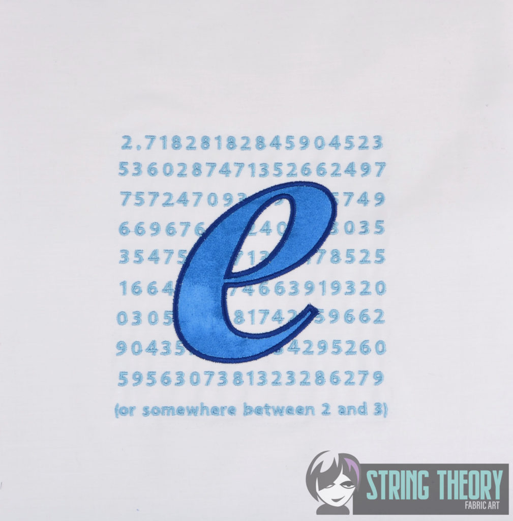 Euler’s Number – String Theory Fabric Art