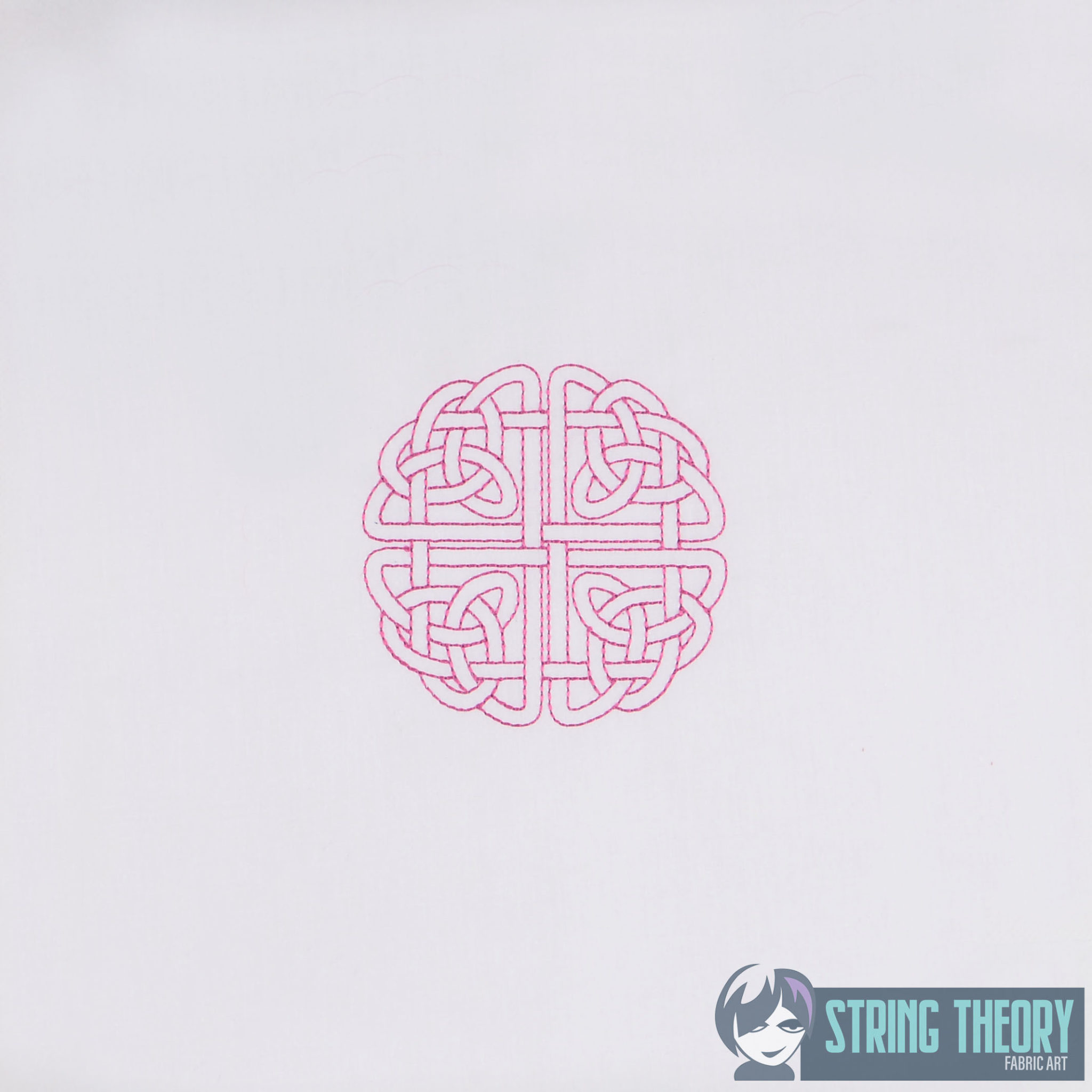 Celtic Knot Trefoil Circle – String Theory Fabric Art