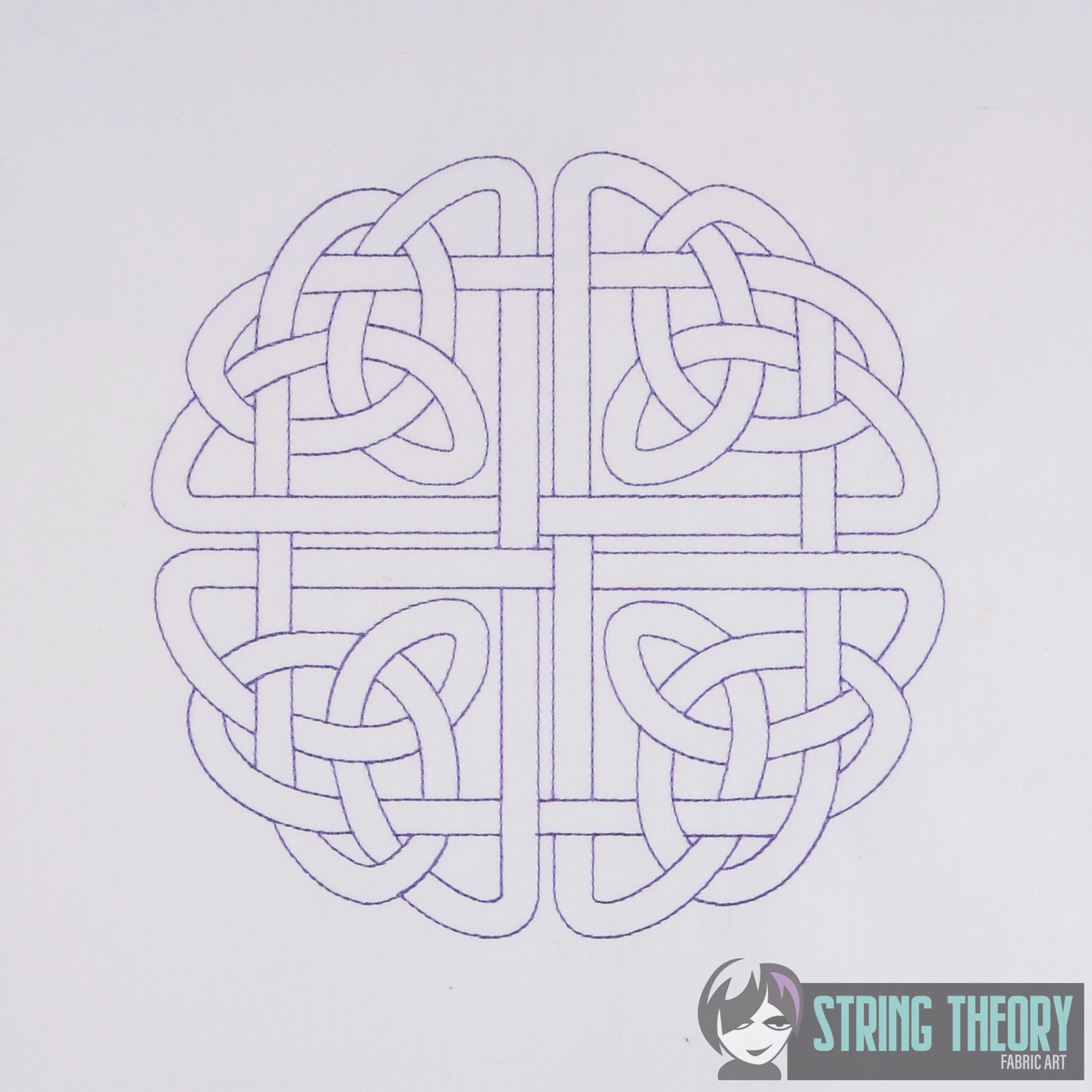 Celtic Knot Trefoil Circle – String Theory Fabric Art