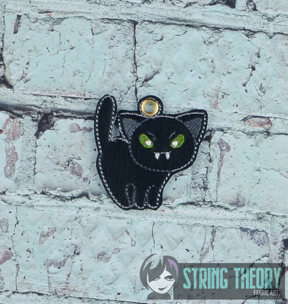 Chibi Vamp Cat – String Theory Fabric Art