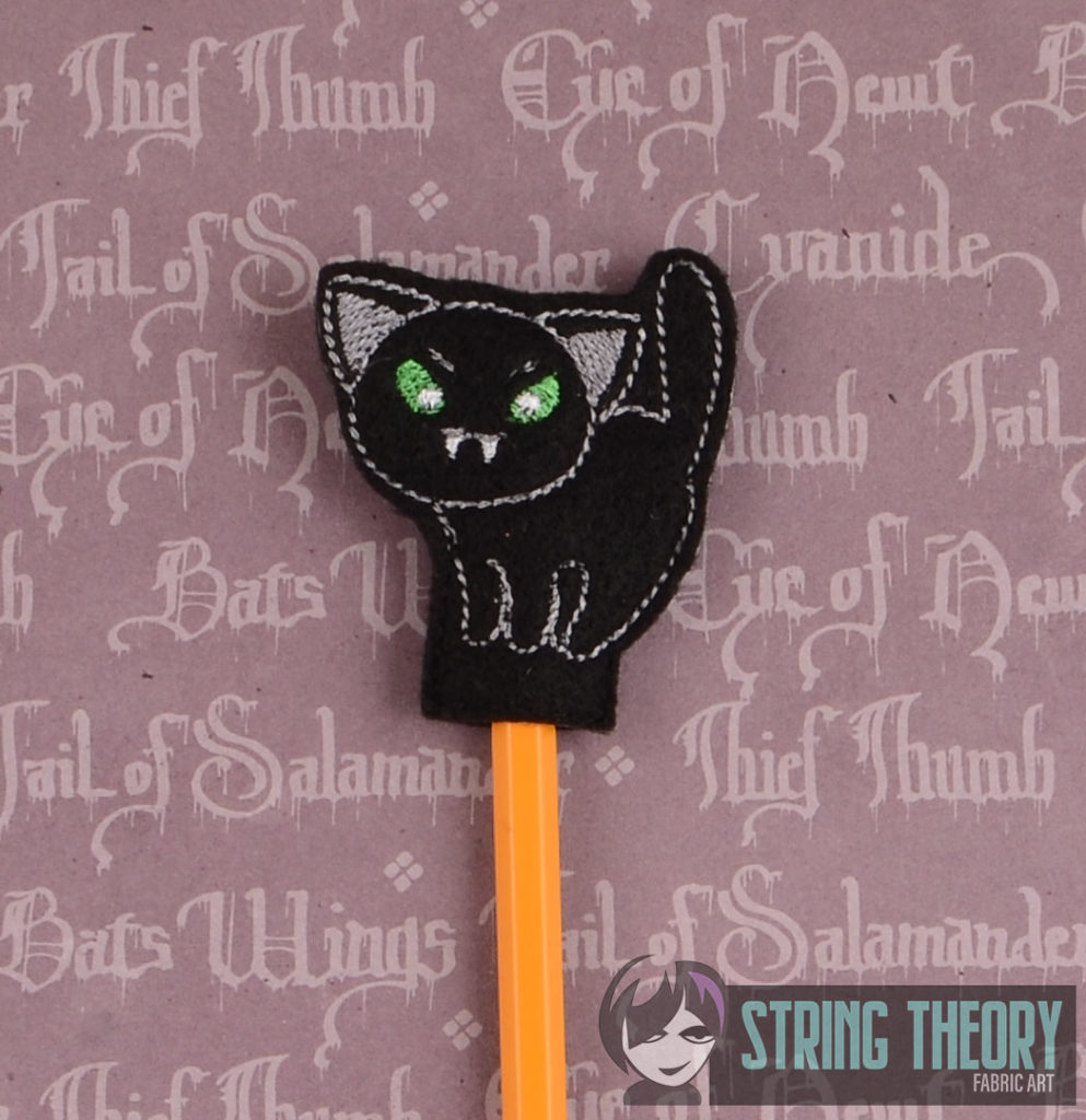 Chibi Vamp Cat – String Theory Fabric Art