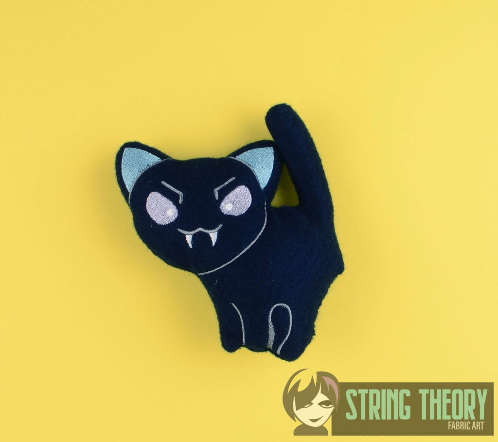 Chibi Vamp Cat Stuffie – String Theory Fabric Art