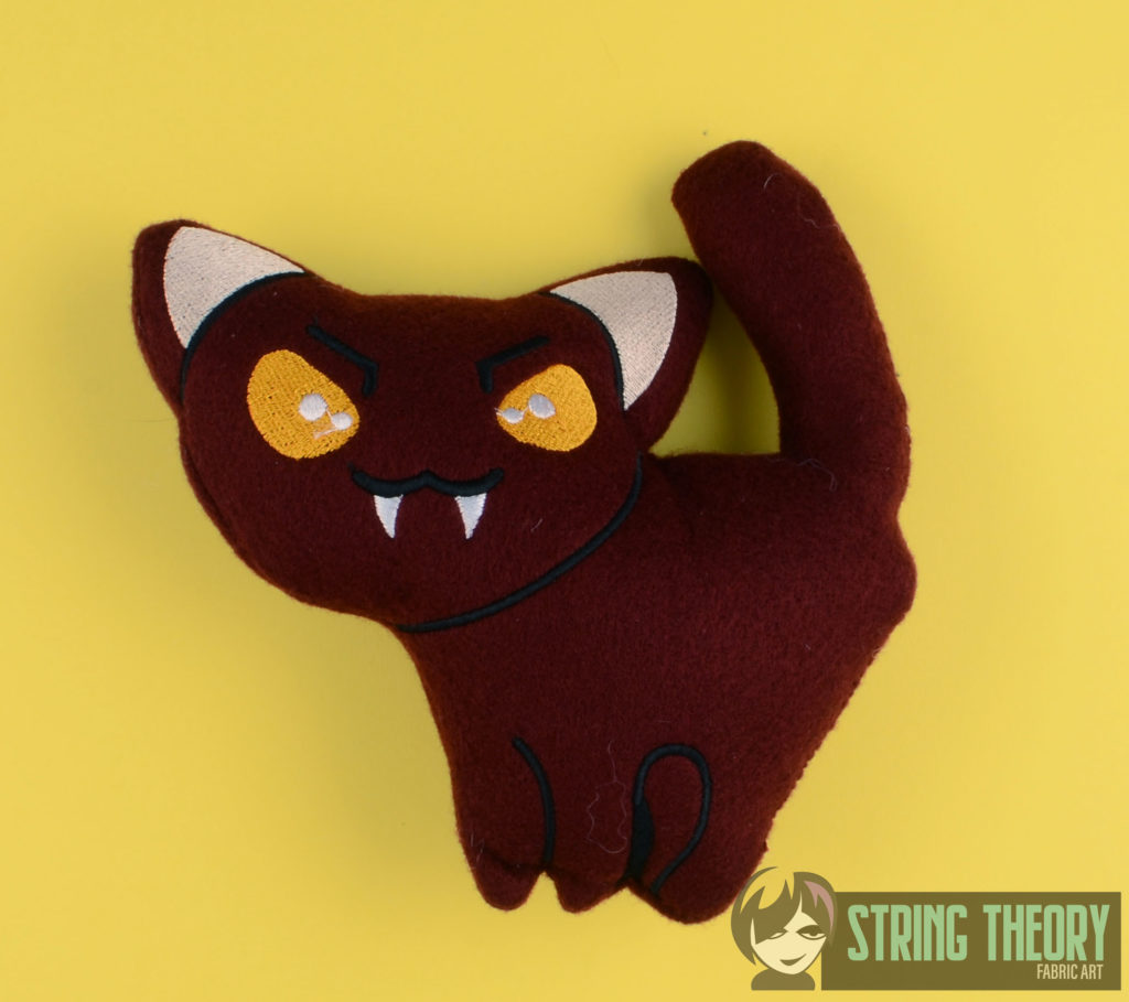 Chibi Vamp Cat Stuffie – String Theory Fabric Art