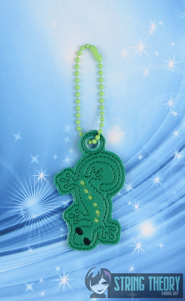 Lizard – String Theory Fabric Art