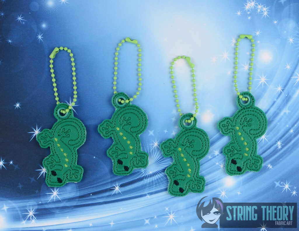 Lizard – String Theory Fabric Art