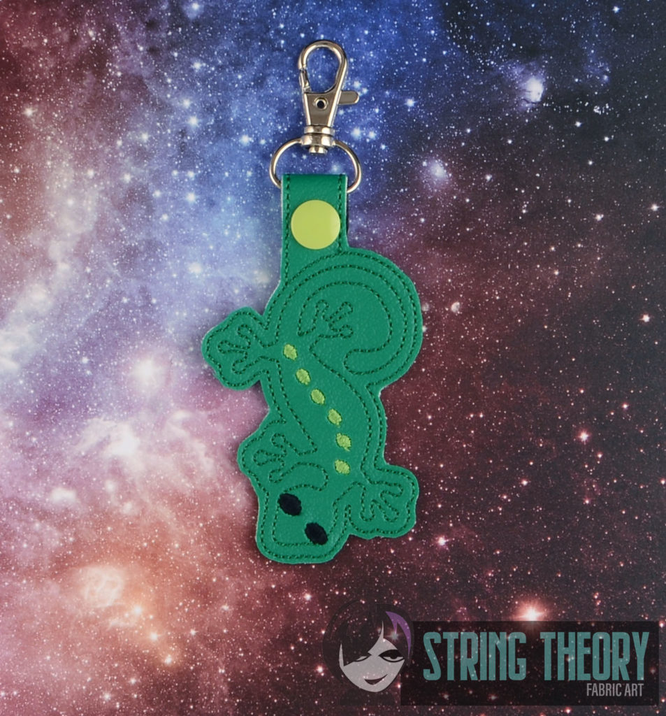 Lizard – String Theory Fabric Art