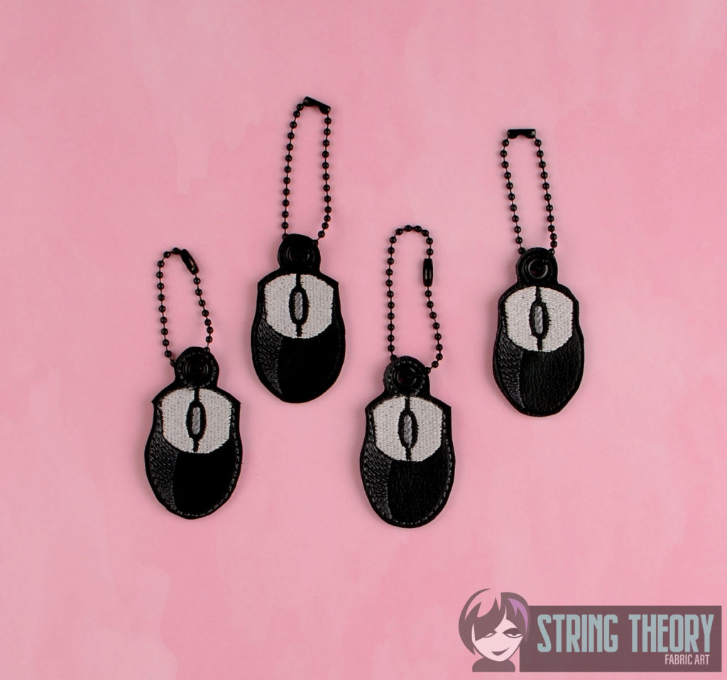 Computer Mouse Dangles – String Theory Fabric Art
