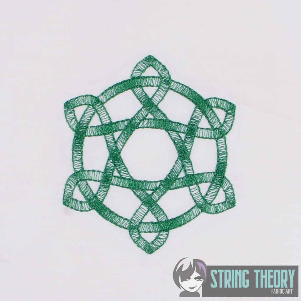 Celtic Hex Knot – String Theory Fabric Art