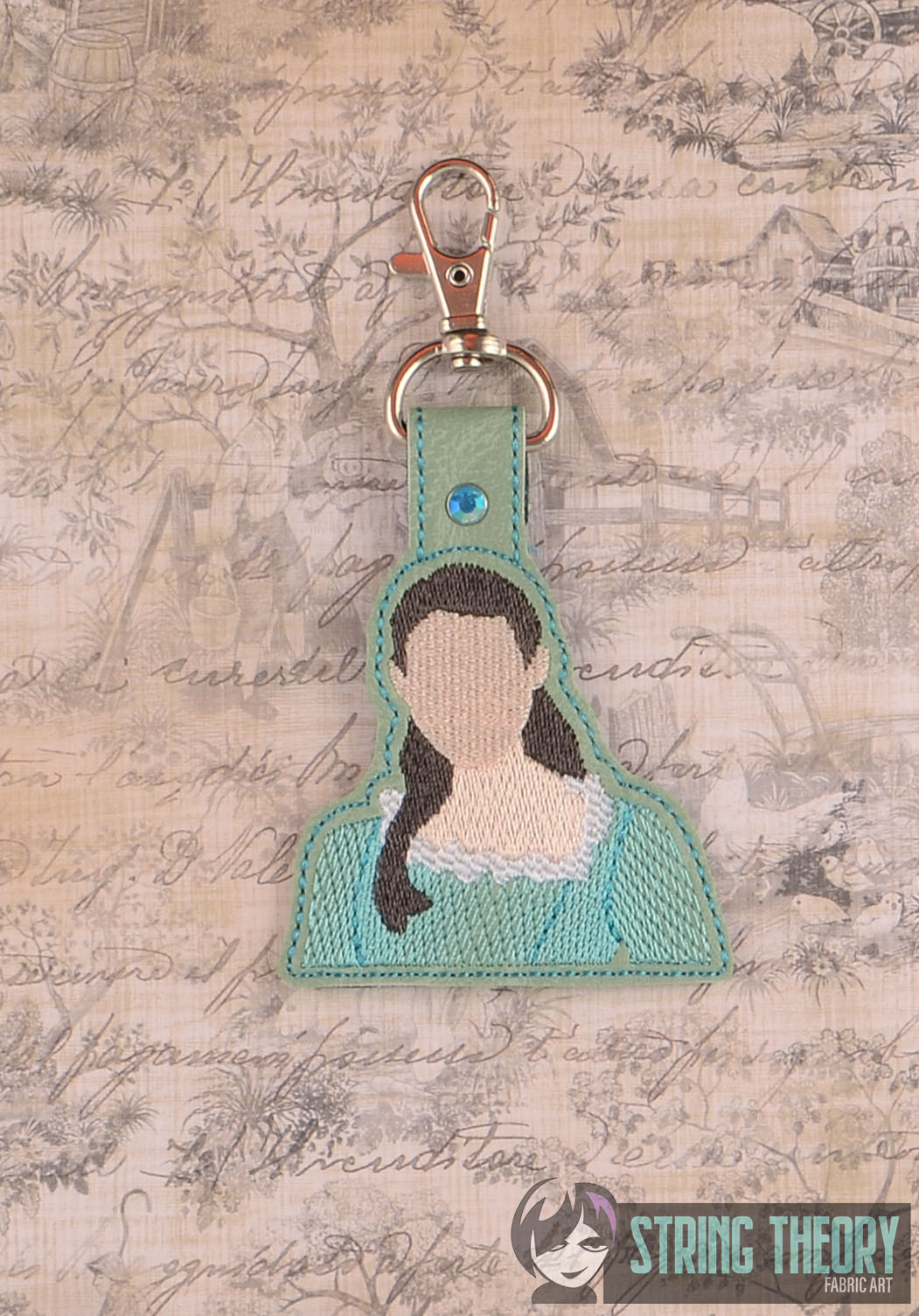 Eliza Minimalist Snap Tab Key Fob – String Theory Fabric Art