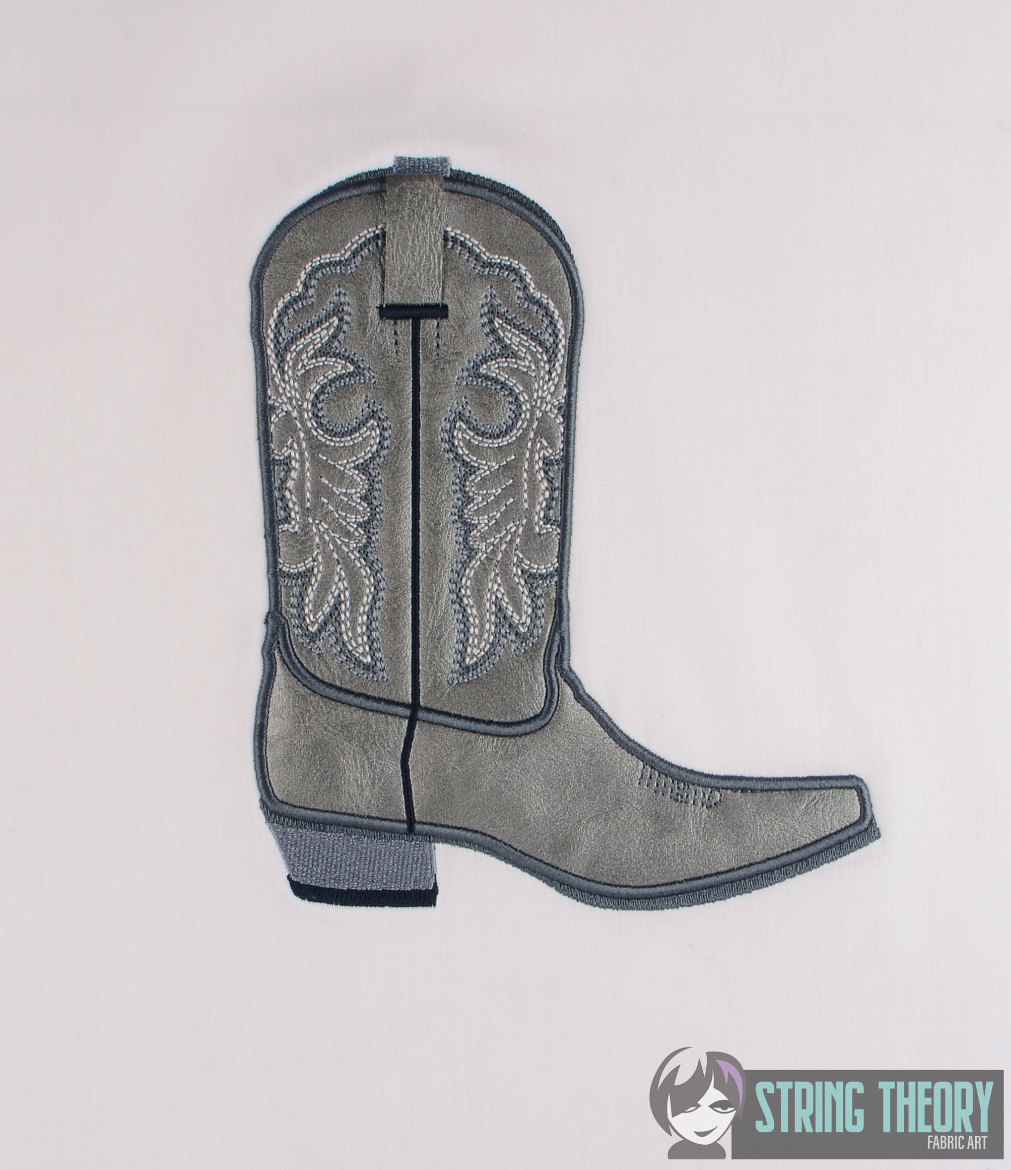 Cowboy Boot Appliqué – String Theory Fabric Art