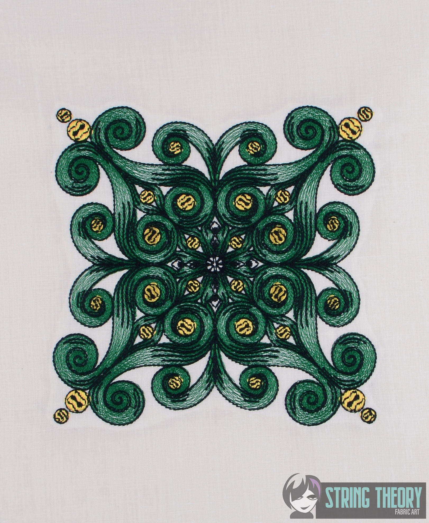 Cthulhu Flourish – String Theory Fabric Art