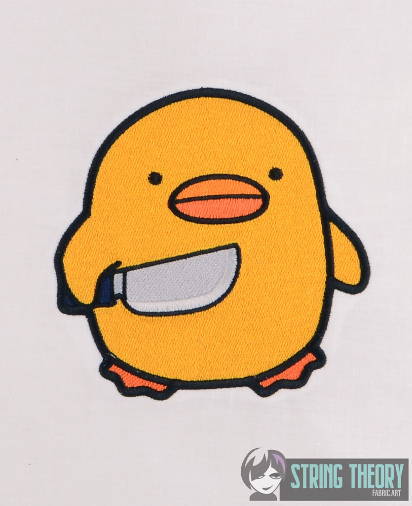 Chibi Murder Duck – String Theory Fabric Art