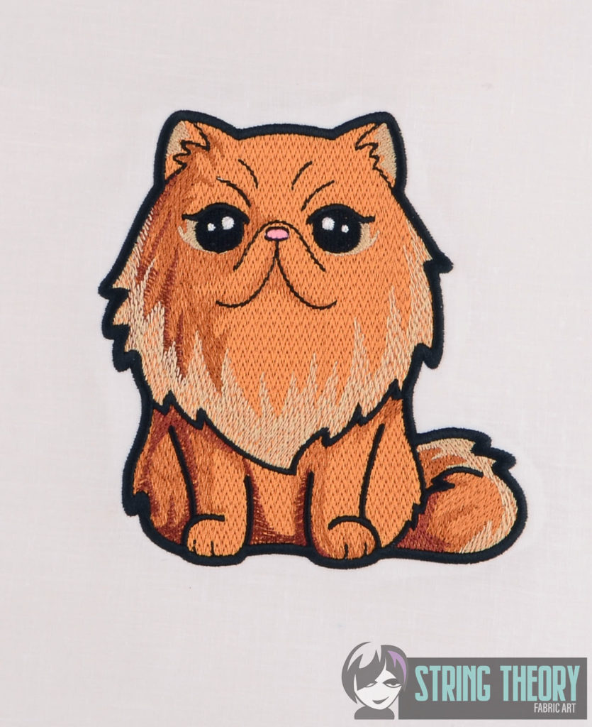 Spell Academy – Chibi Magic Ginger Cat – String Theory Fabric Art