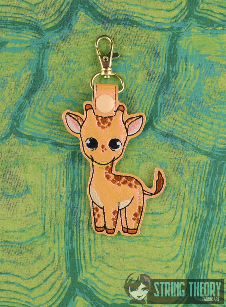 Chibi Giraffe Snap Tab Key Fob – String Theory Fabric Art