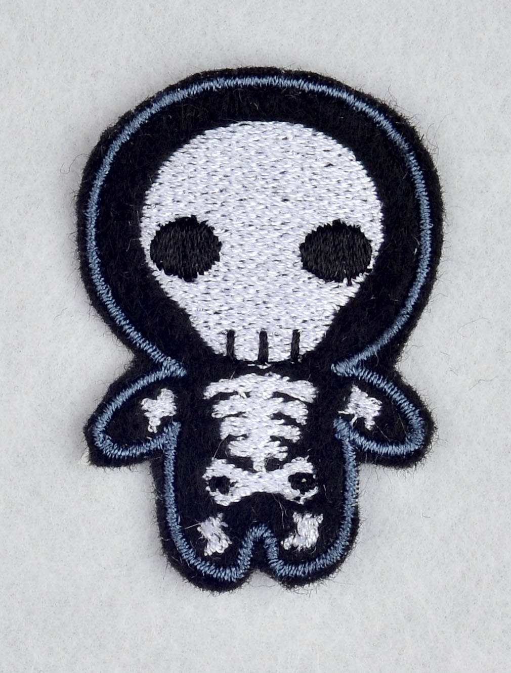Chibi Skeleton – String Theory Fabric Art