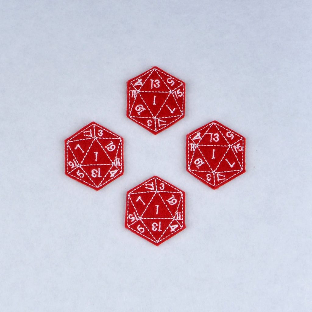 D&D D20 Critical Fail – String Theory Fabric Art