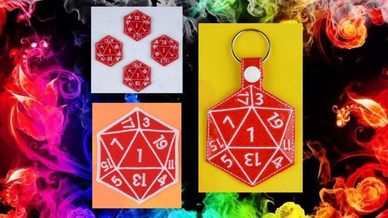 D&D D20 Critical Fail – String Theory Fabric Art