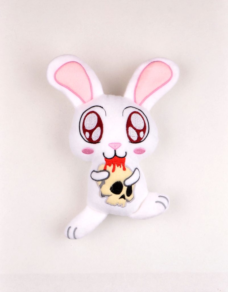 Killer Bunny Stuffie – String Theory Fabric Art