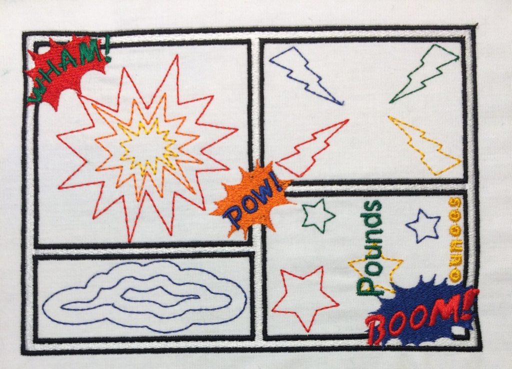 Comic Book Birth Stat Template – String Theory Fabric Art