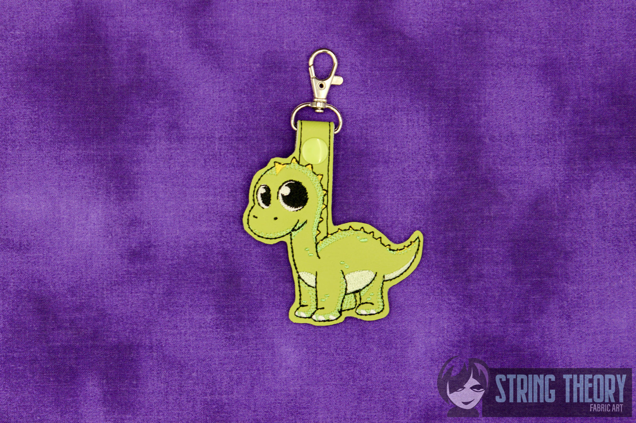 Chibi Dinosaur – String Theory Fabric Art