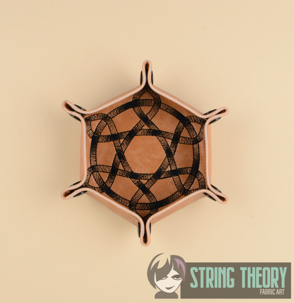 Light Stitch Hexagon Celtic Knot in Hexagonal Dice Tray – String Theory ...