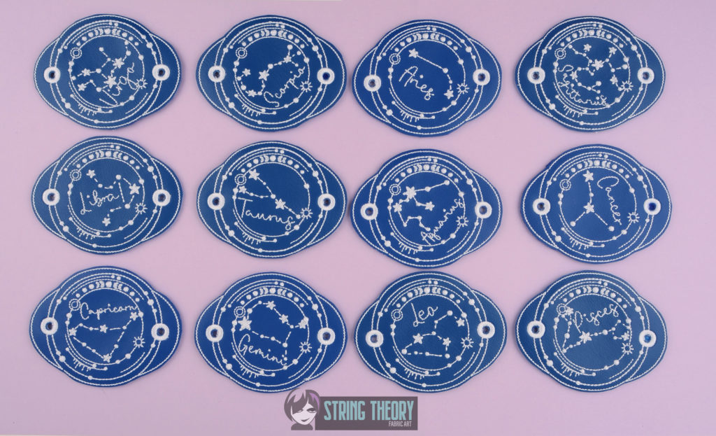 Zodiac Constellation Sets – String Theory Fabric Art