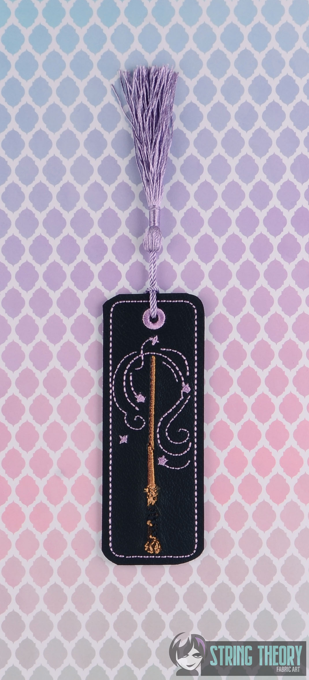 Spell Academy – Magic Wand No. 1 Bookmark – String Theory Fabric Art