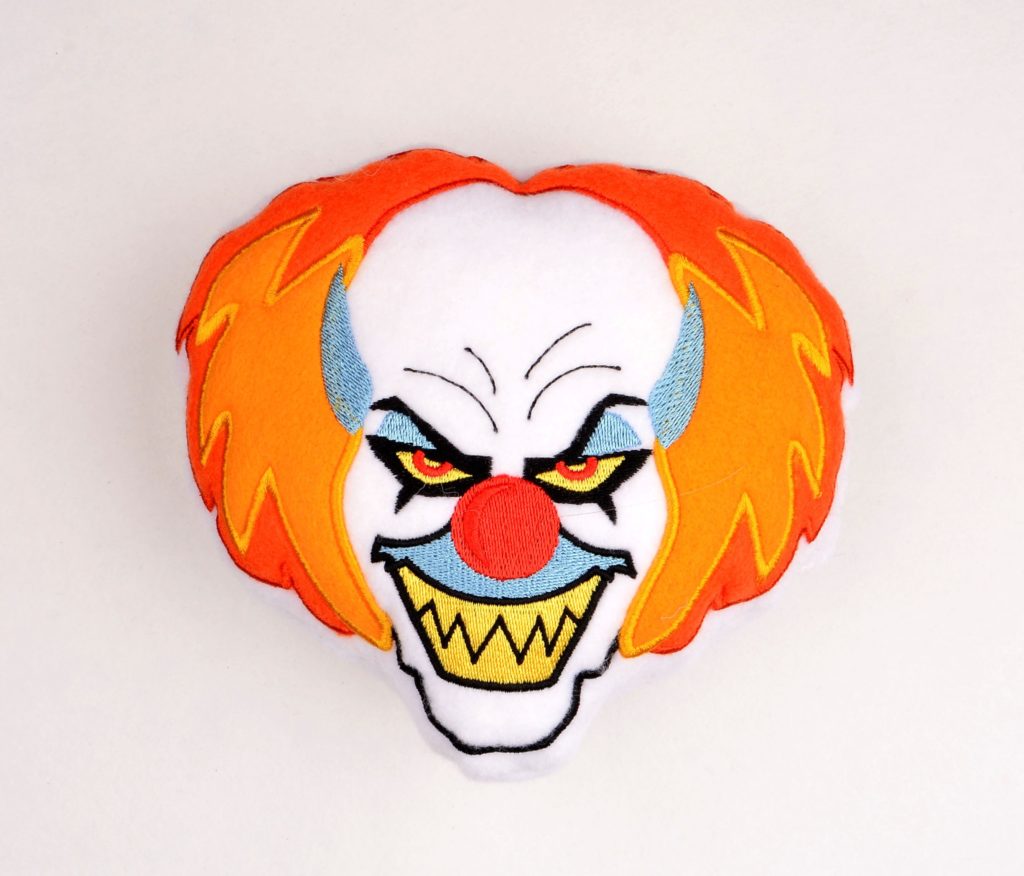 Psycho Clown the Clown Stuffie – String Theory Fabric Art