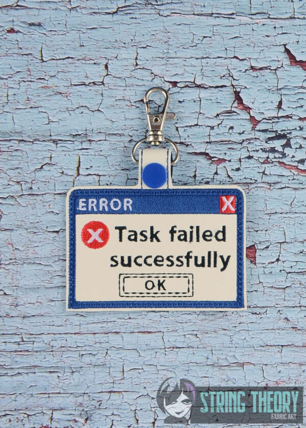 Task Failed Successfully – String Theory Fabric Art