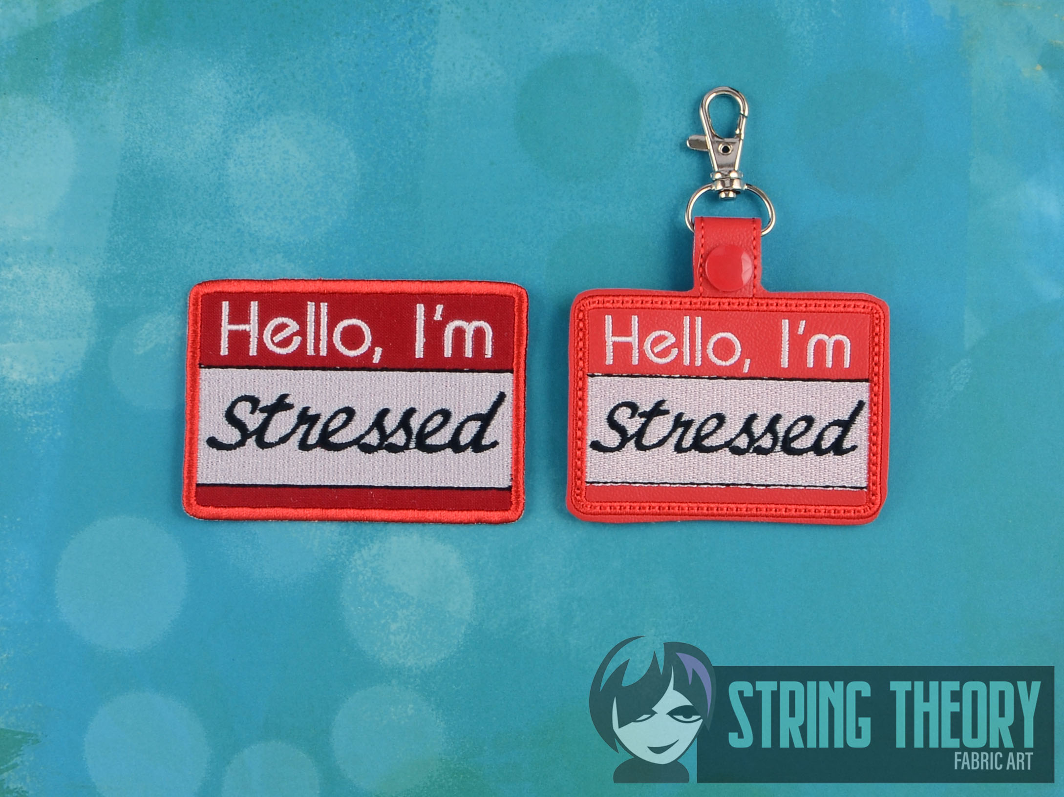 Hello, I’m Stressed – String Theory Fabric Art
