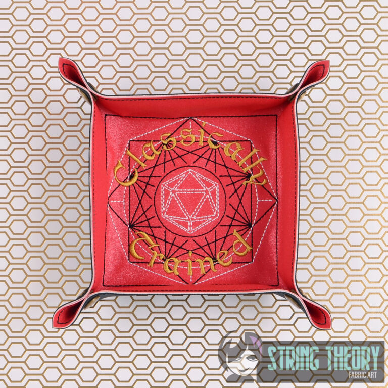 Classically Trained Dice Tray – String Theory Fabric Art