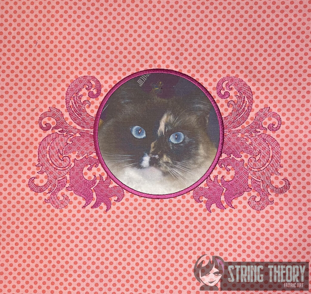 Scroll Frame Appliqué – String Theory Fabric Art