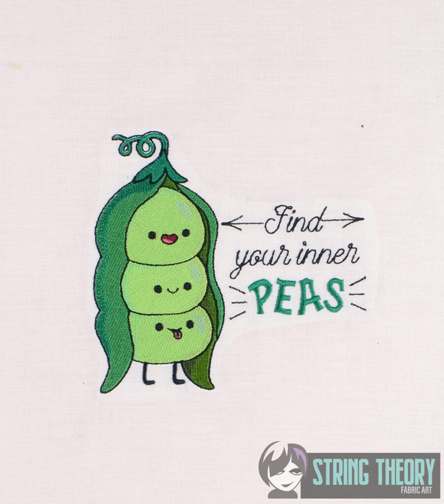 Find Your Inner Peas – String Theory Fabric Art